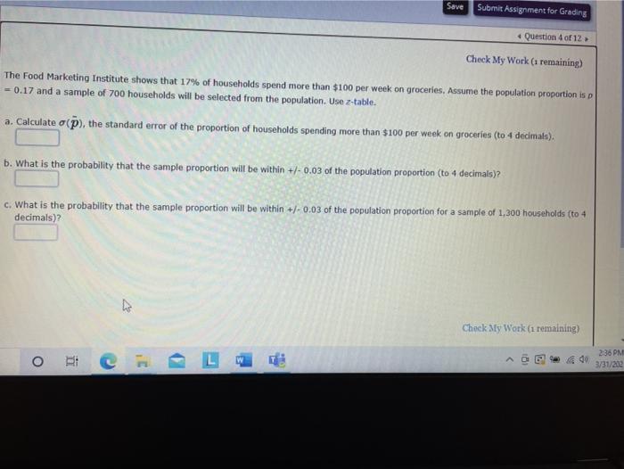 Solved Save Submit Assignment for Grading Question 4 of 12 | Chegg.com