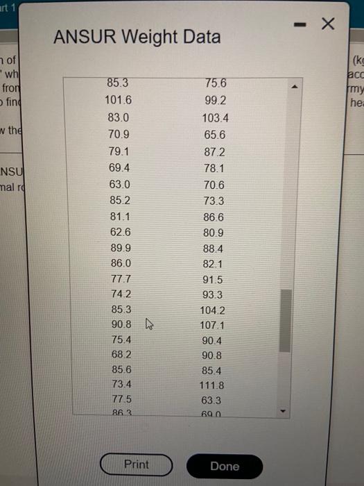 Solved ANSUR Is An Abbreviation Of anthropometric Survey Chegg
