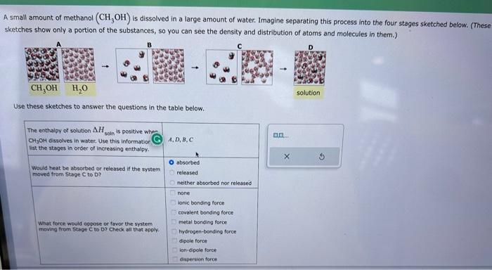 Solved A small amount of methanol (CH3OH) is dissolved in a | Chegg.com Solved A small amount of methanol (CH3OH) is dissolved in a | Chegg.com