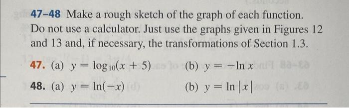 47-48 Make a rough sketch of the graph of each | Chegg.com