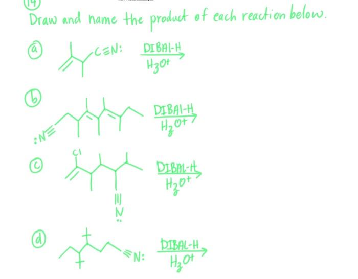 Solved Draw and name the product of each reaction below. (a) | Chegg.com