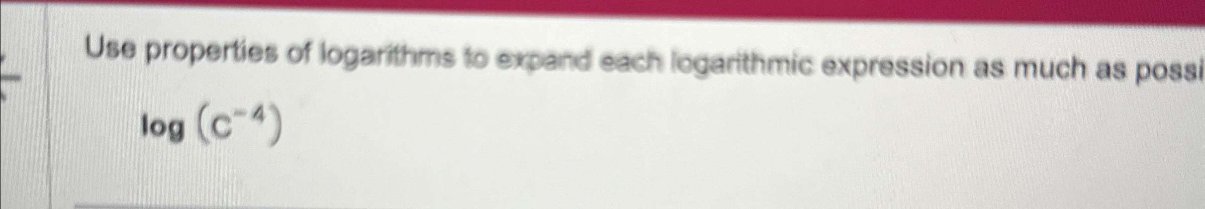 Solved Use properties of logarithms to expand each | Chegg.com