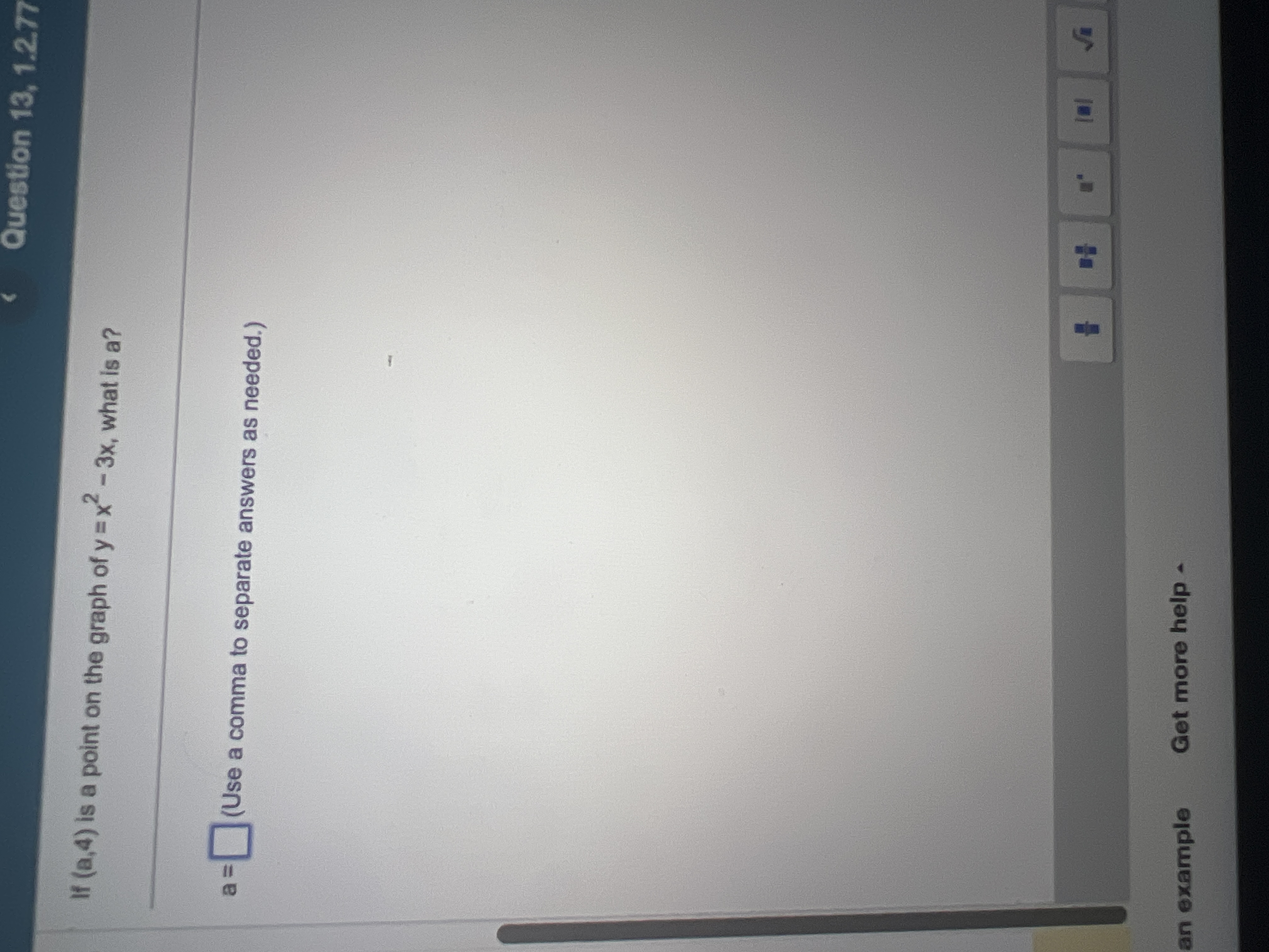 Solved If (a,4) ﻿is a point on the graph of y=x2-3x, ﻿what | Chegg.com