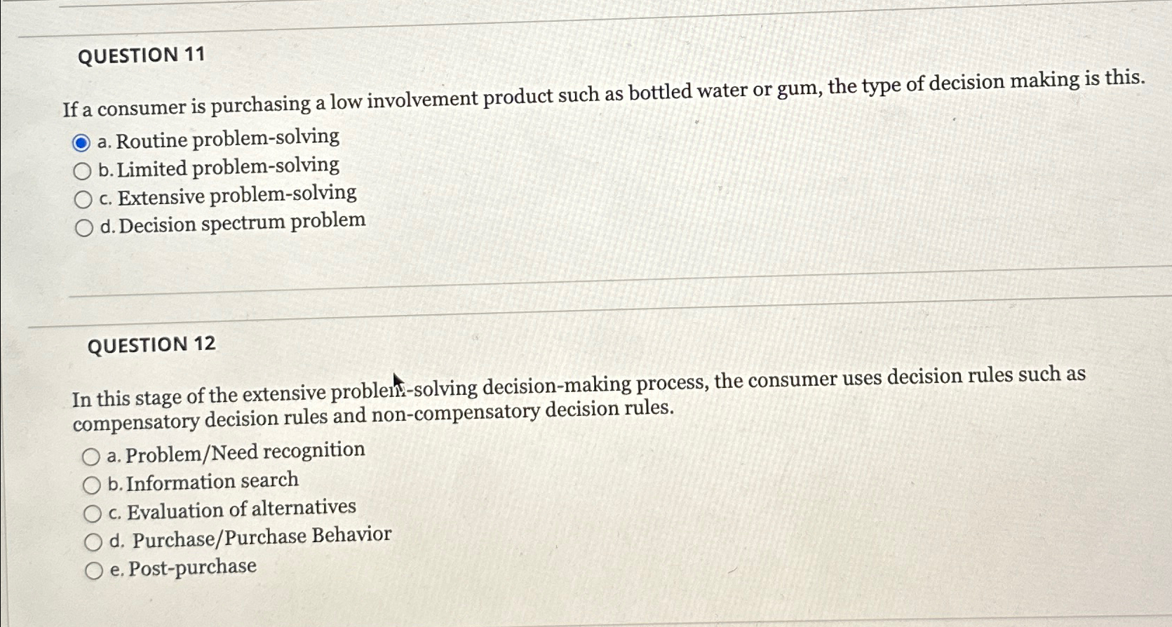 Solved QUESTION 11If a consumer is purchasing a low | Chegg.com
