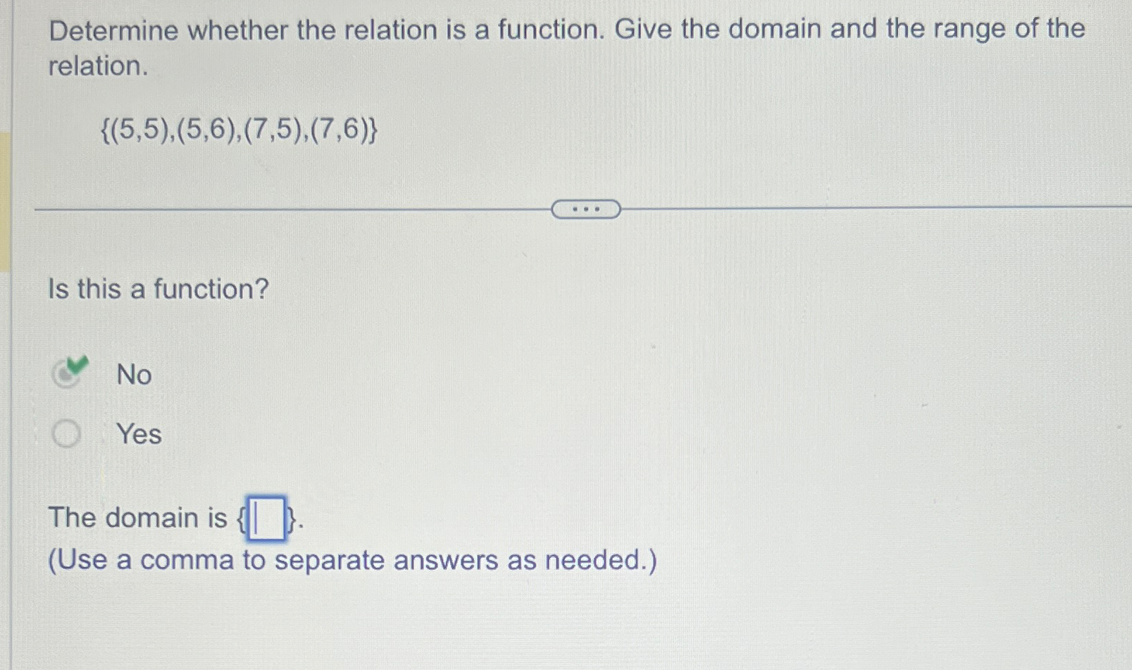 Solved Determine whether the relation is a function. Give | Chegg.com