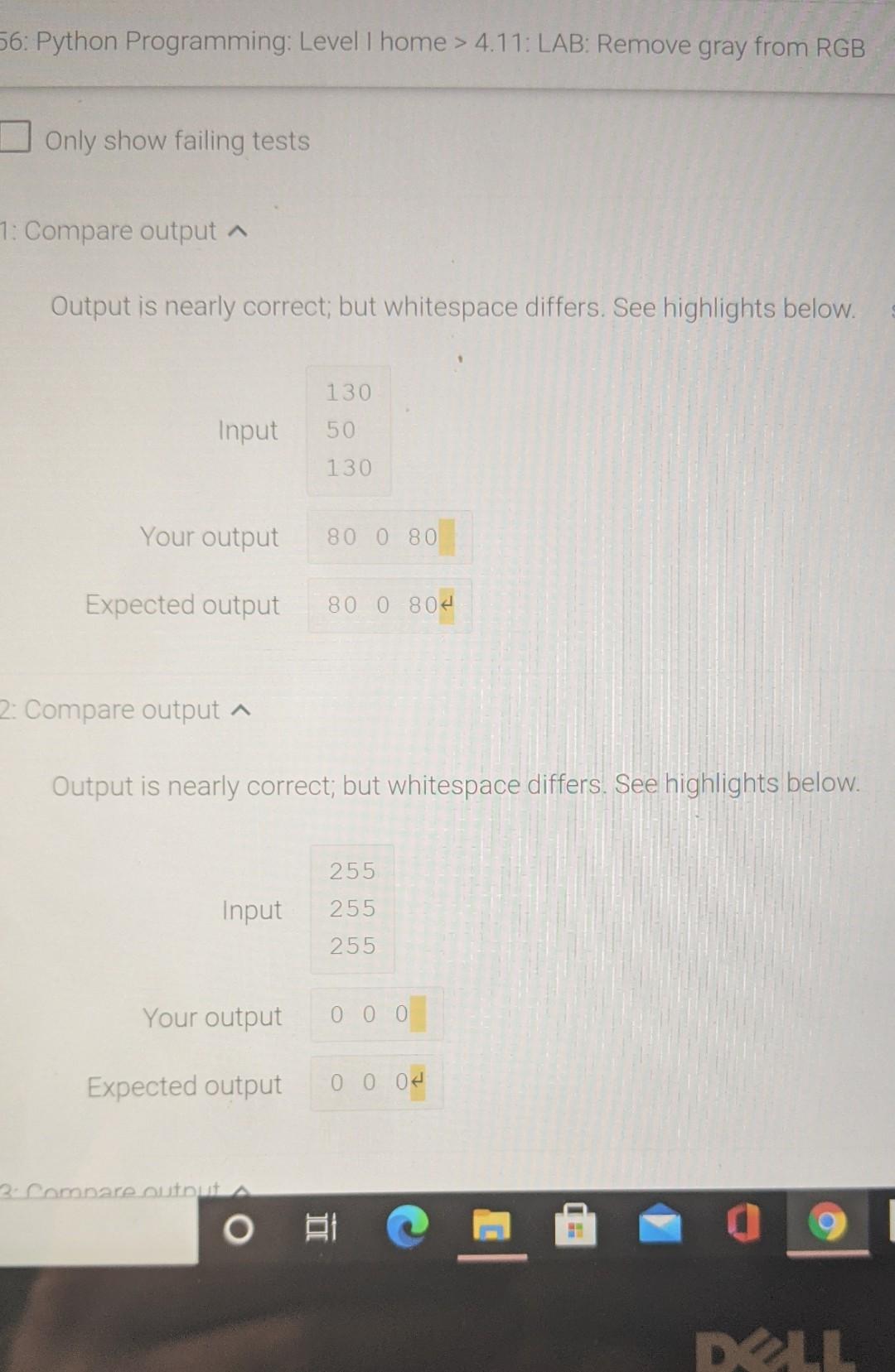 Solved The code is correct it produces the output that the | Chegg.com