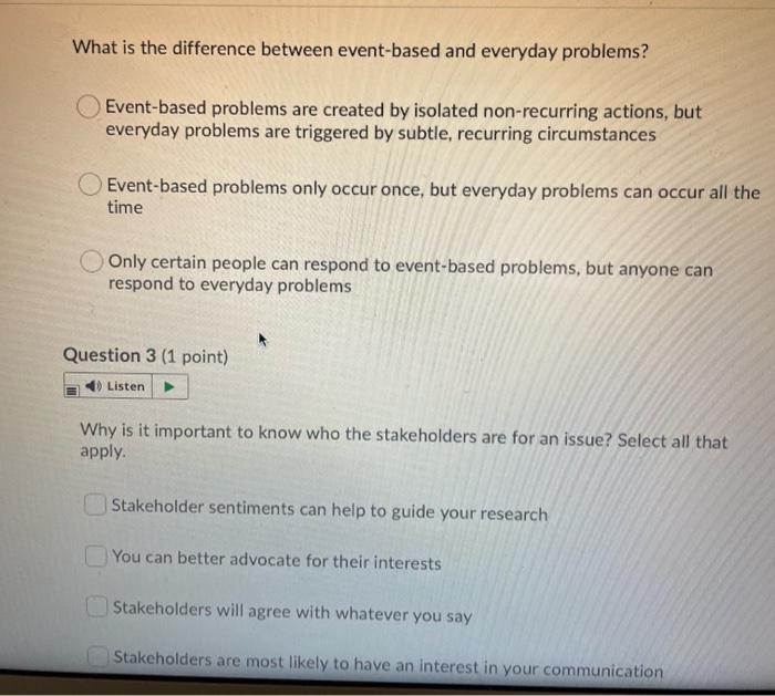 Solved What is the difference between event-based and | Chegg.com
