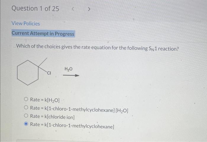 Solved Which of the choices gives the rate equation for the | Chegg.com
