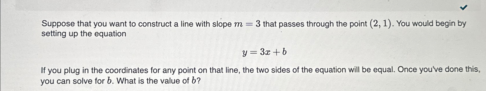 Solved Suppose that you want to construct a line with slope | Chegg.com