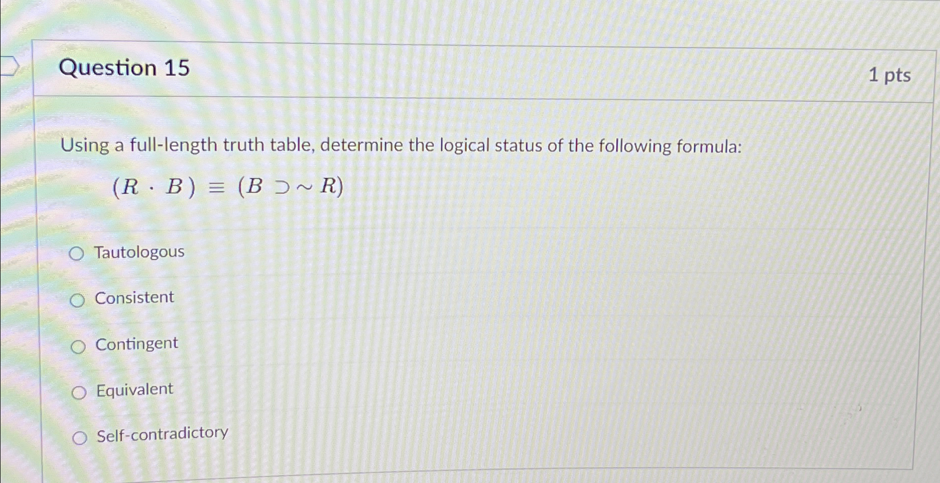 Solved Question 151ptsUsing a full-length truth table, | Chegg.com