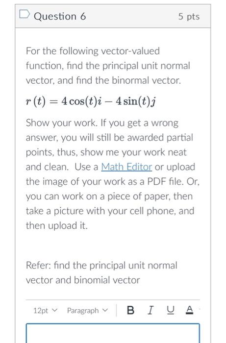 Solved For the following vector-valued function, find the | Chegg.com