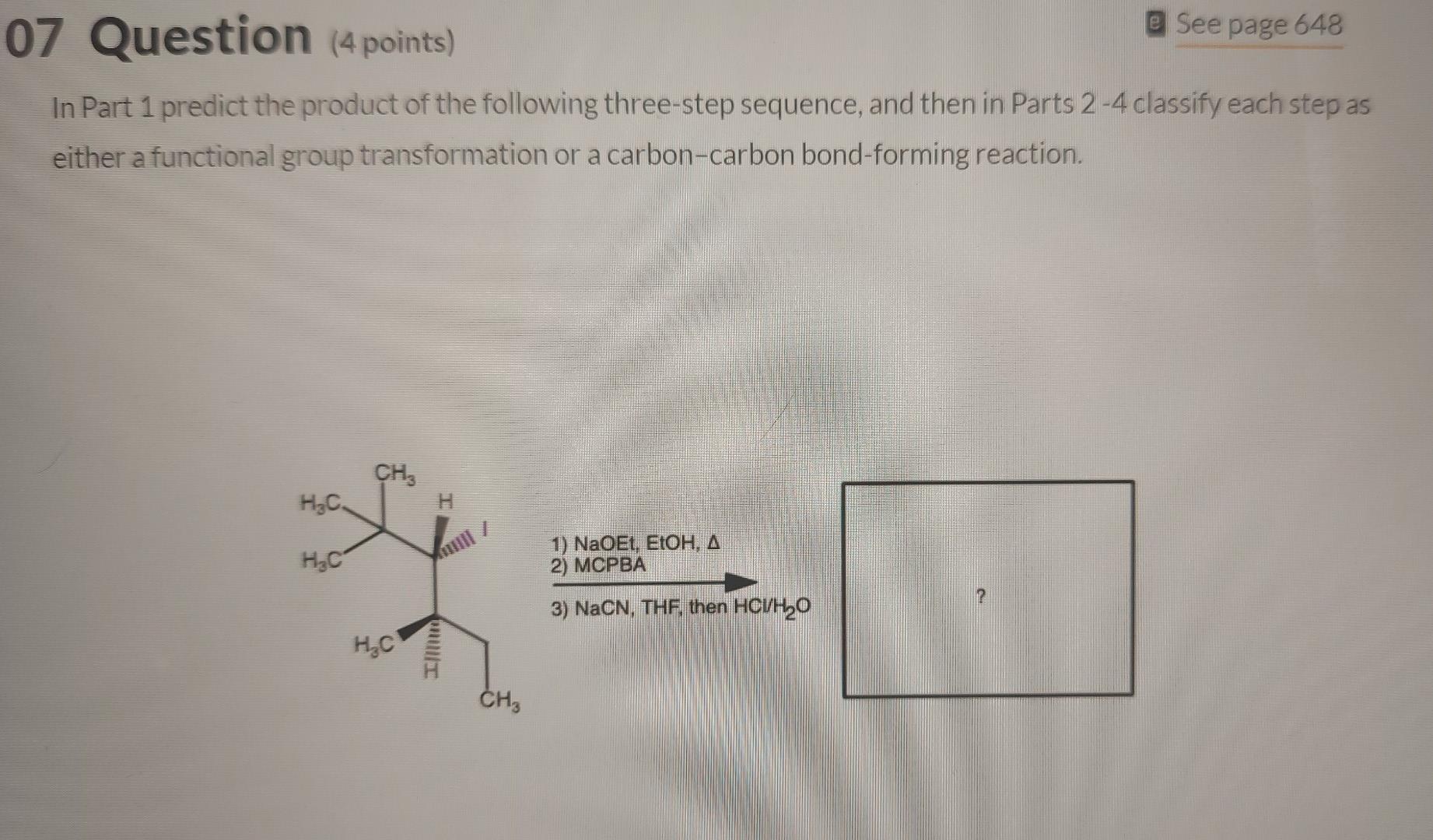 Solved In Part 1 predict the product of the following | Chegg.com