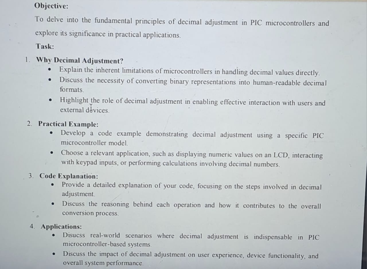 Solved Objective:To delve into the fundamental principles of | Chegg.com