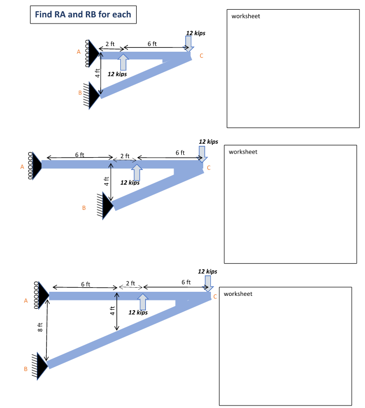 Solved Find RA and RB for each | Chegg.com