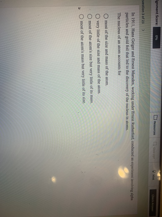 Solved ignment Score: 0% Resources Ex Give Up? Hint Check | Chegg.com