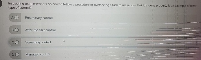 Solved Instructing team members on how to follow a procedure | Chegg.com