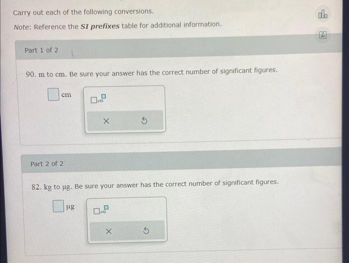 Solved Carry out each of the following conversions. Note: | Chegg.com
