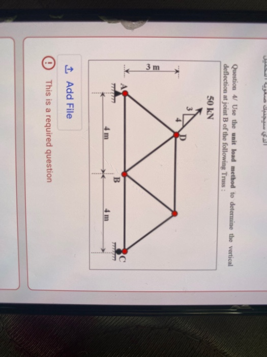 Solved using the unit load method to determine the vertical | Chegg.com