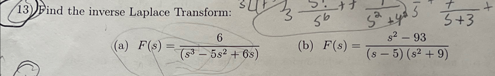 Solved Find the inverse Laplace | Chegg.com