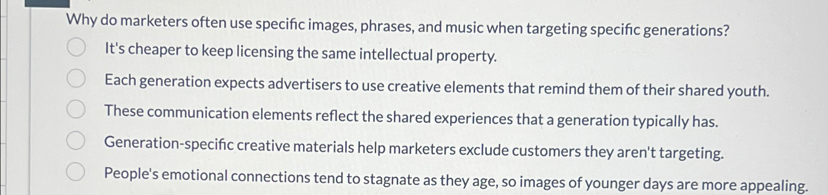 Solved Why do marketers often use specific images, phrases, | Chegg.com