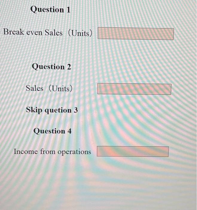 Solved PR 21-3A Break-even sales and cost-volume-profit | Chegg.com
