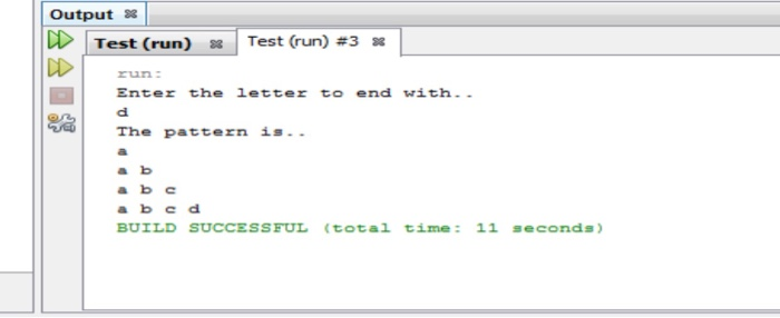 Solved Using nested for loops, write a java program to print | Chegg.com