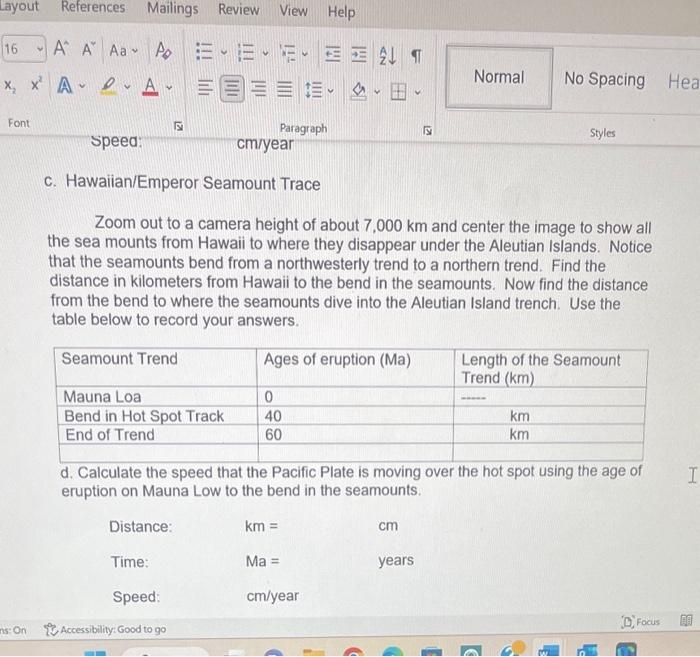 Solved c. Hawaiian/Emperor Seamount Trace Zoom out to a | Chegg.com