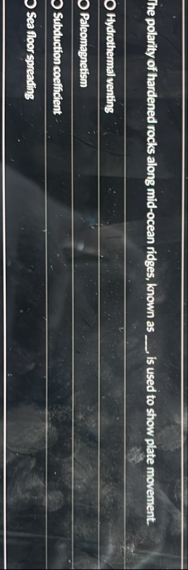 Solved The polarity of hardened rocks along mid-ocean | Chegg.com