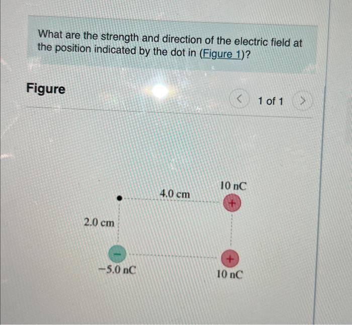 [Solved]: What are the strength and direction of the electr