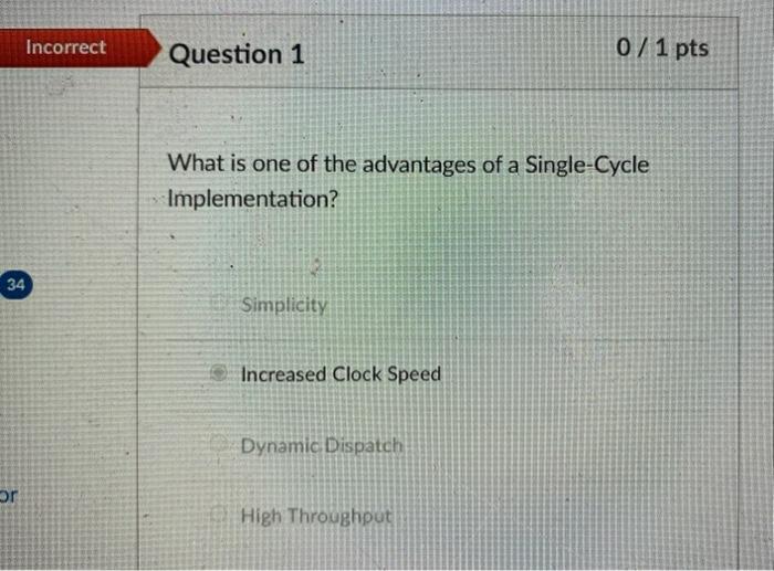 Solved What is one of the advantages of a Single-Cycle | Chegg.com