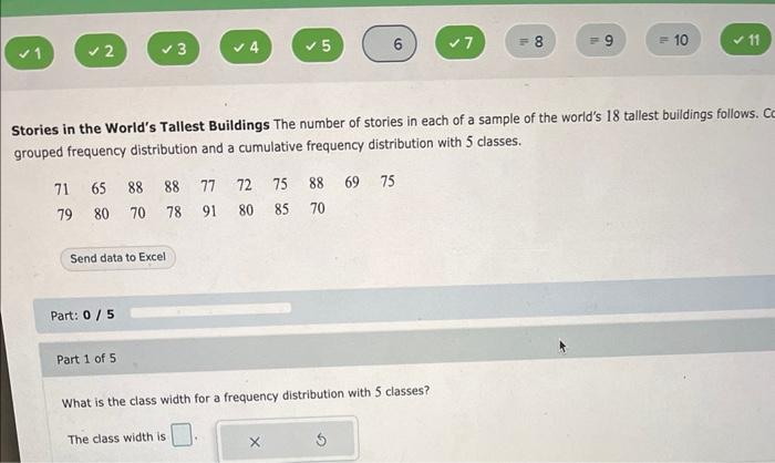 Solved Stories in the World's Tallest Buildings The number | Chegg.com