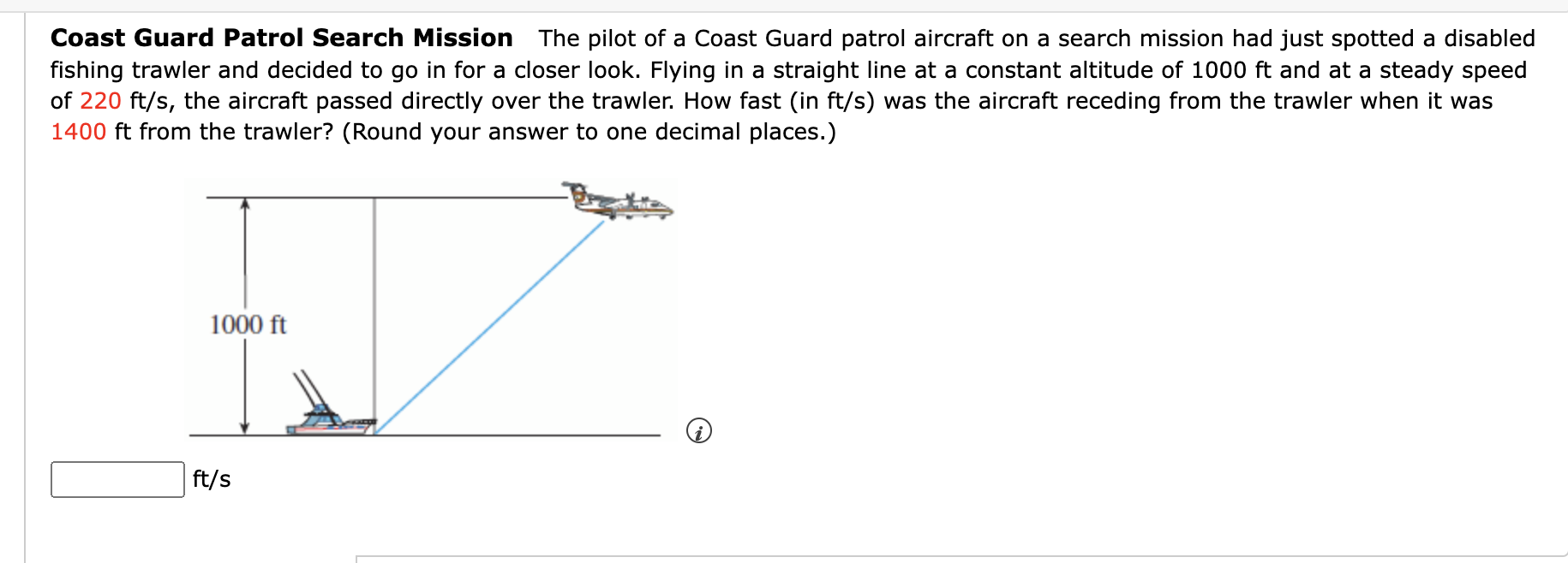 Solved Coast Guard Patrol Search Mission The pilot of a | Chegg.com