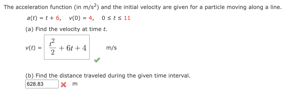 The acceleration function (in ms2 ) and the initial | Chegg.com The acceleration function (in ms2 ) and the initial | Chegg.com