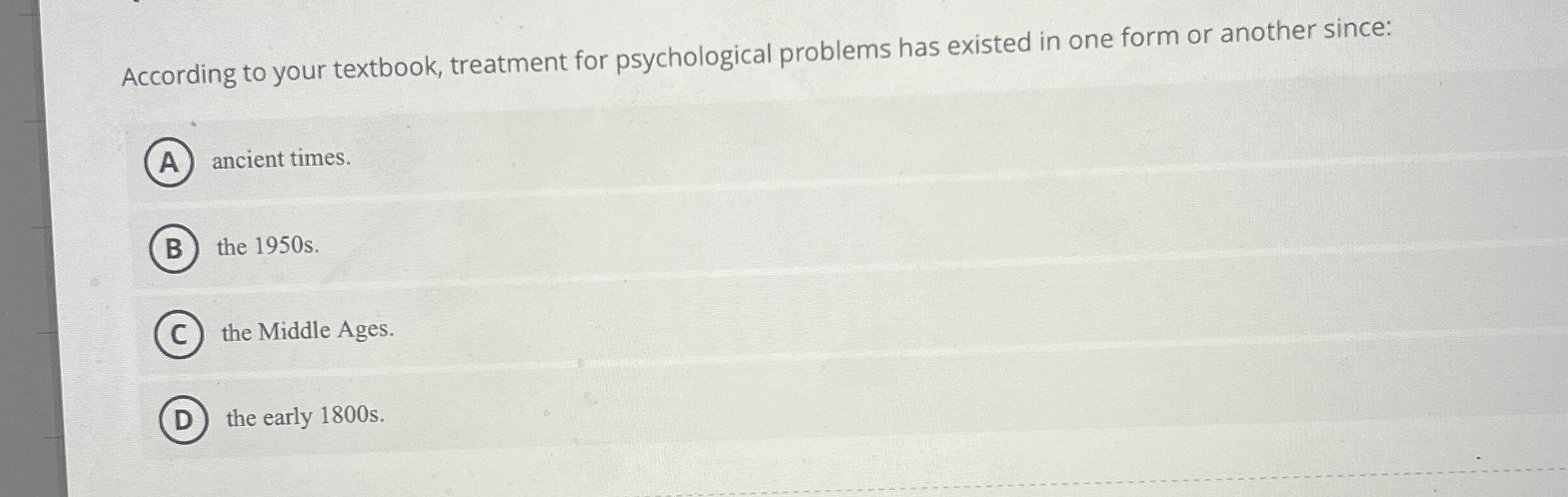 Solved According to your textbook, treatment for | Chegg.com