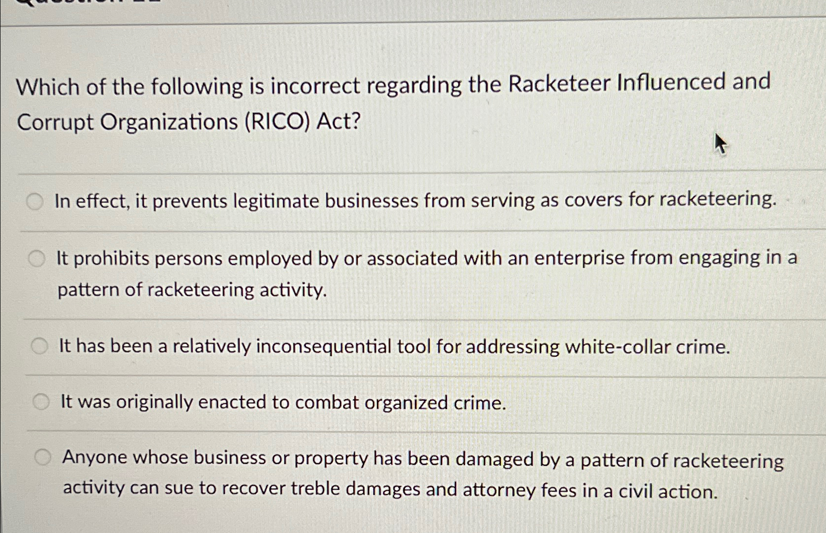 Solved Which of the following is incorrect regarding the | Chegg.com