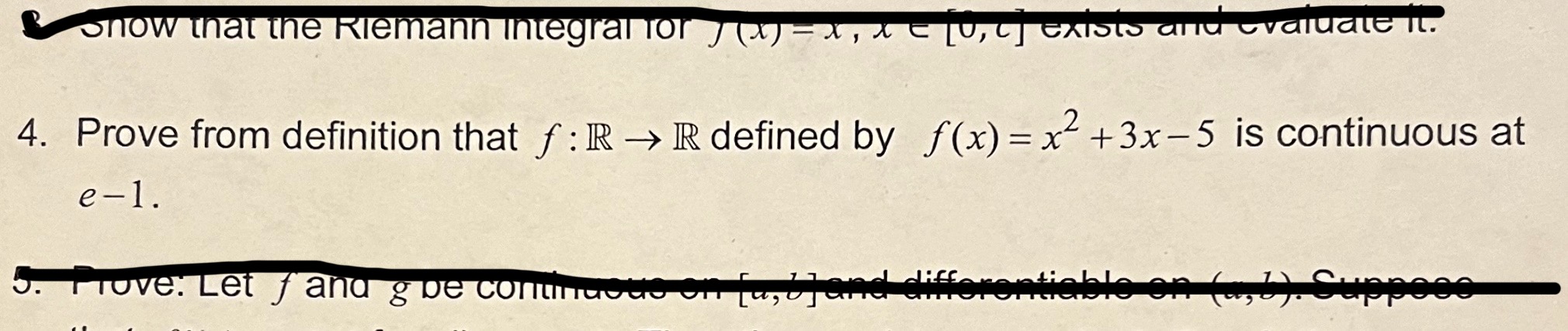 Solved Prove from definition that f:R→R ﻿defined by | Chegg.com