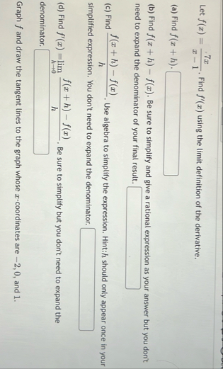 Solved Let f(x)=10x-12. ﻿Find f'(x) ﻿using the limit | Chegg.com