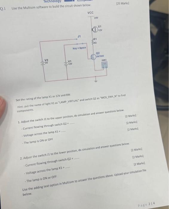 Solved 1 Use the Multisim software to bulld the circuit | Chegg.com