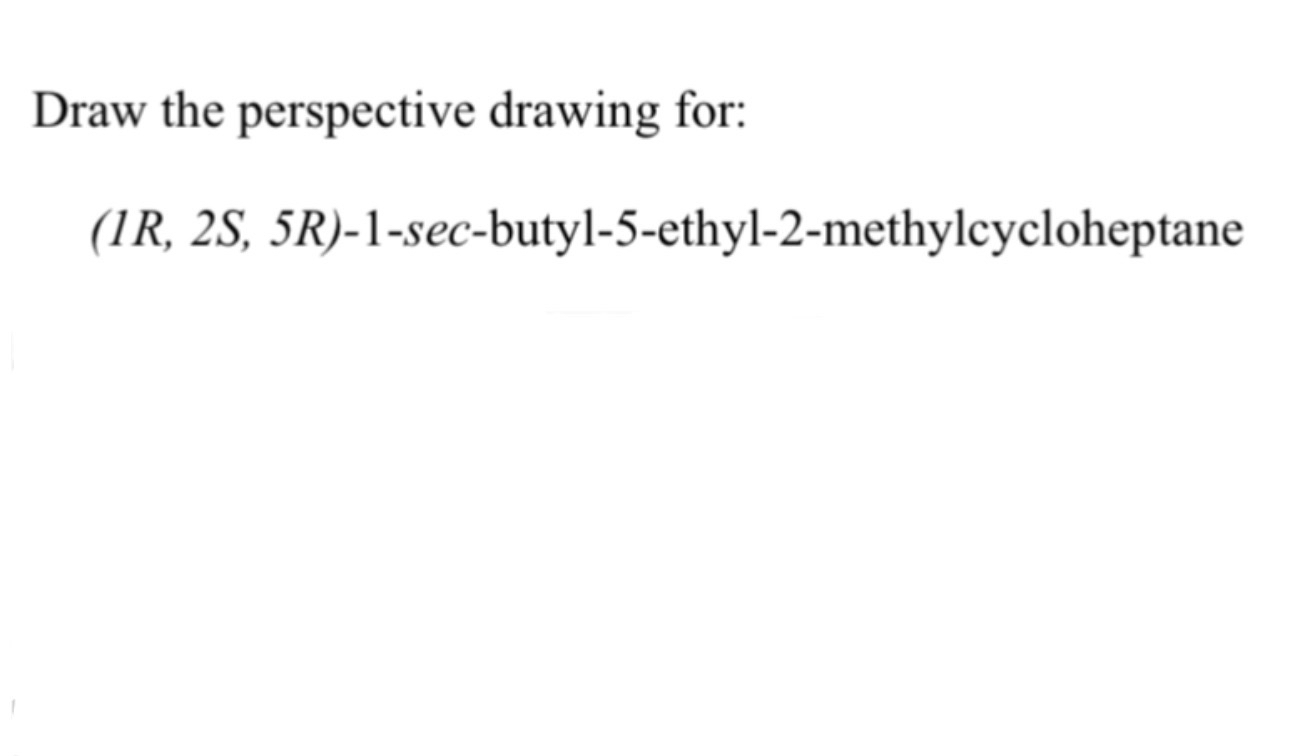 Solved Draw the perspective drawing | Chegg.com