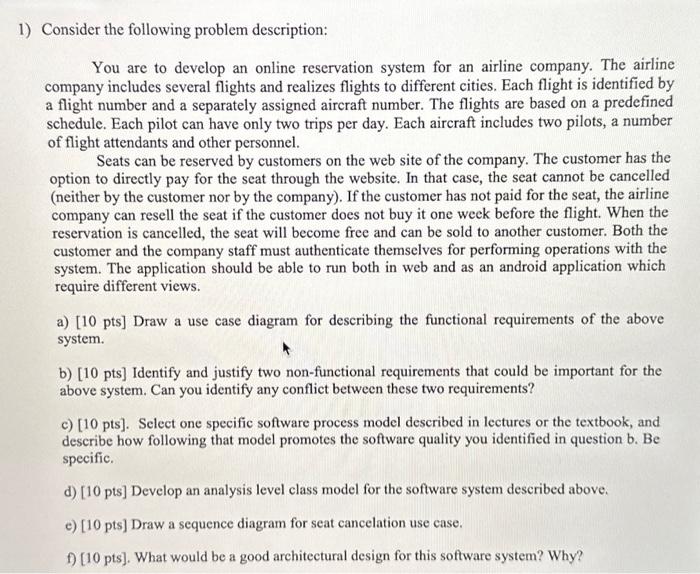 Solved Consider The Following Problem Description You Are 6201