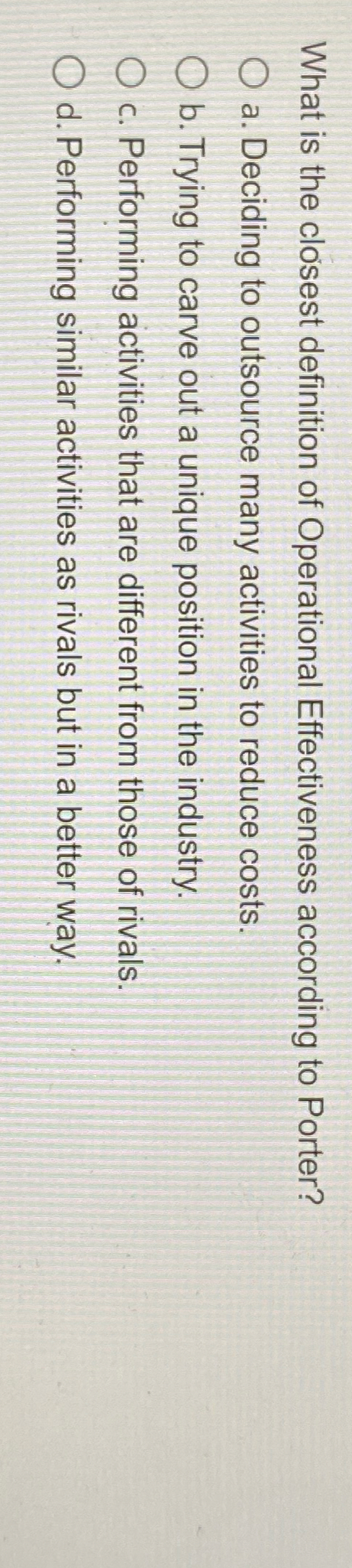 Solved What is the closest definition of Operational | Chegg.com