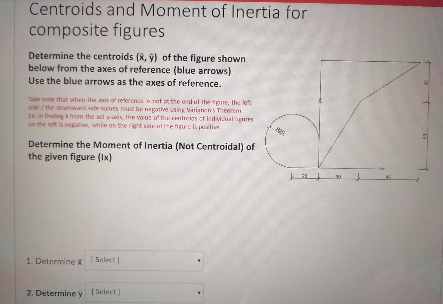 Solved Centroids and Moment of Inertia for composite figures | Chegg.com
