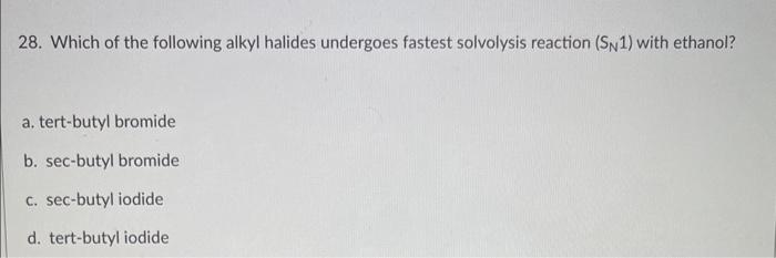 Solved 27. What is the major product of this reaction? a) b) | Chegg.com