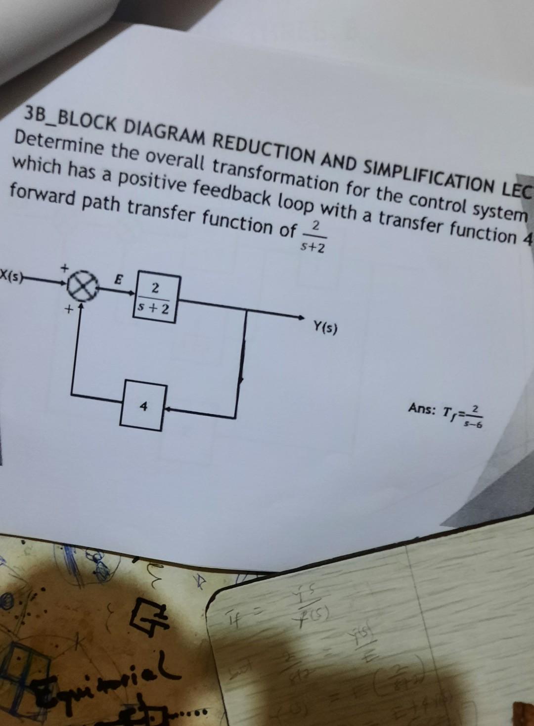 Solved 3B BLOCK DIAGRAM REDUCTION AND SIMPLIFICATION LEC | Chegg.com