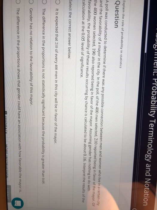Solved Digment! Probability Terminology and Notation Explain | Chegg.com