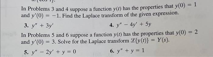 Solved solve differential equation problems 3 and 5, where | Chegg.com