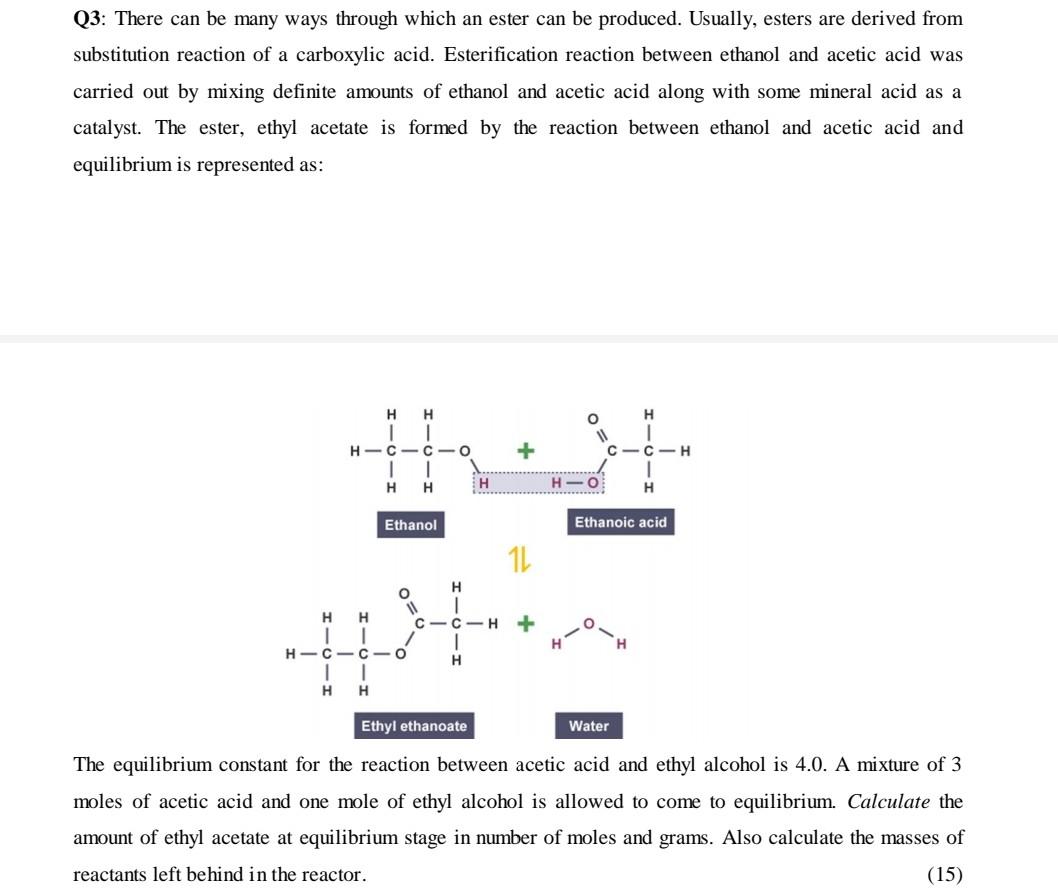 Solved There can be many ways through which an ester can be | Chegg.com
