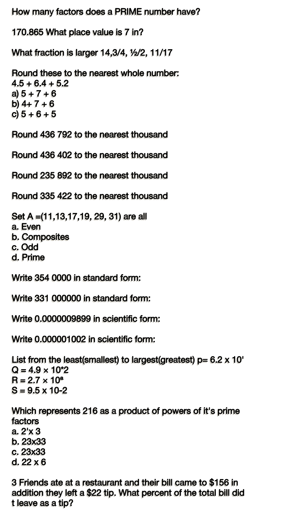 Solved How many factors does a PRIME number have?170.865 | Chegg.com