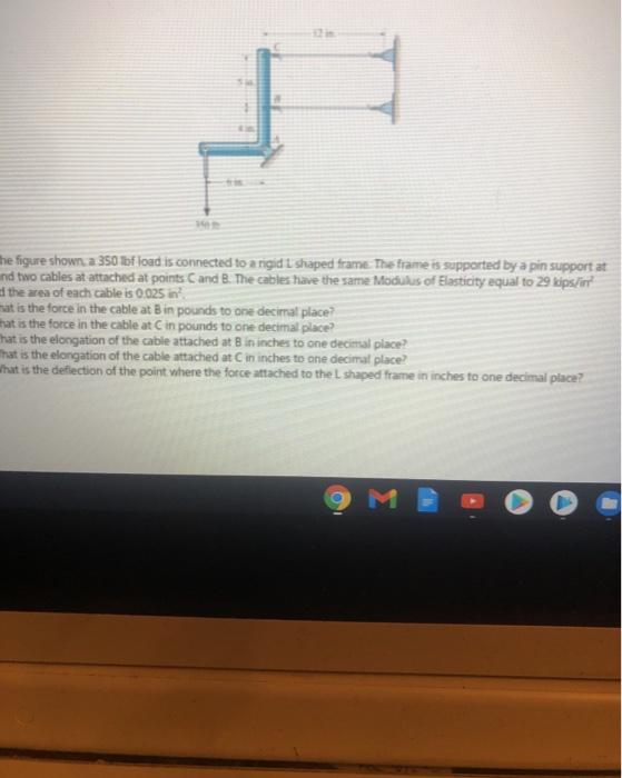 Solved the figure shown a 350 lbf load is connected to a | Chegg.com