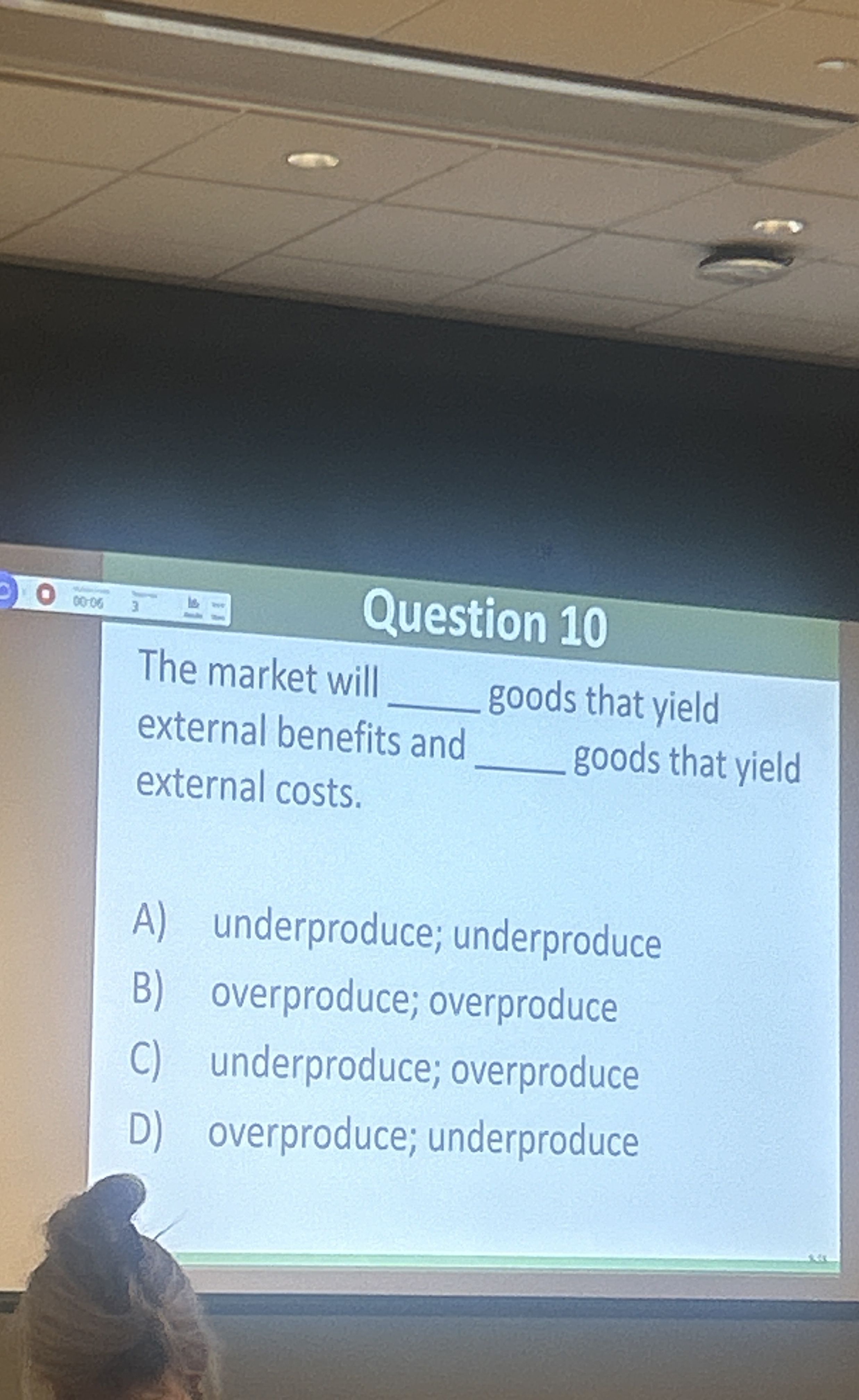 Solved Question 10The market will external benefits and | Chegg.com